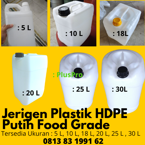 Jual jeriken putih FG NEW 5 10 20 25 30 Liter L / KG jriken jiriken ...