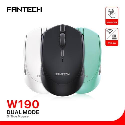 Jual Fantech Wireless Bluetooth Mouse W190 Dual Mode - BLACK - Kota ...