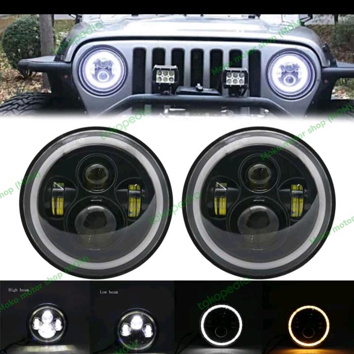 Jual headlamp LED Daymaker 7 inch hardtop, Rubicon jimny 12 volt ...