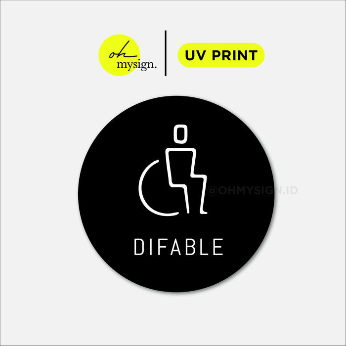 Jual Tulisan Difabel Sign Board Akrilik Tempel Signage Dinding Papan ...