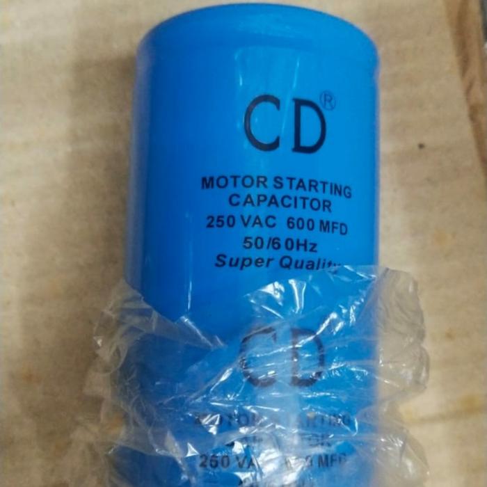 Jual kapasitor 600mfd 250vac 50/60 hz merk cd capacitor 600uf 250v 600 ...