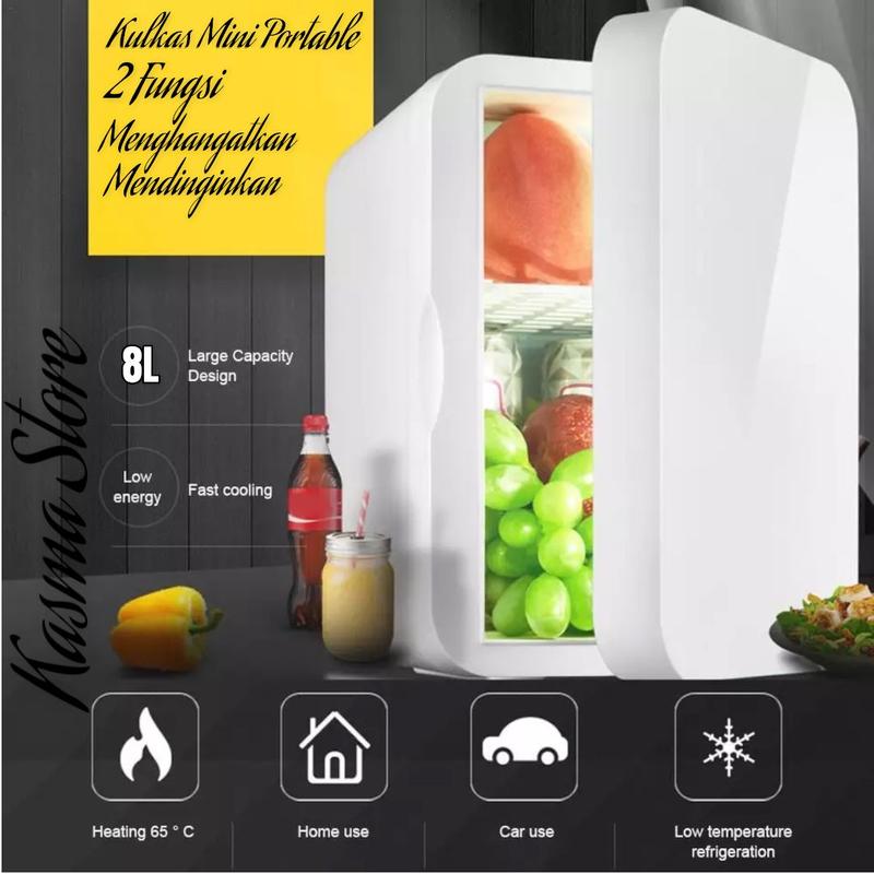 Kulkas Mini Portable Home Mobil Use Cooler Warmer Refrigerator 8L ...