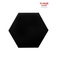 Jual Keramik Venus Hexagon Tiles Black 20 x 23 cm Matte - Keramik Venus ...