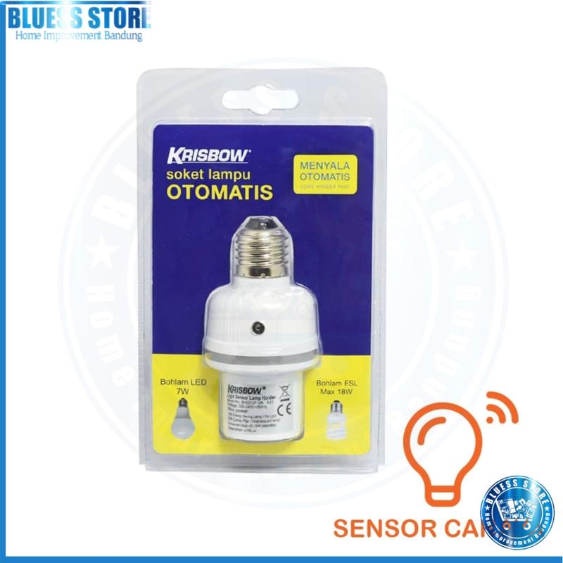 Krisbow Soket Lampu Otomatis Sensor Cahaya Fitting Lampu Otomatis ...