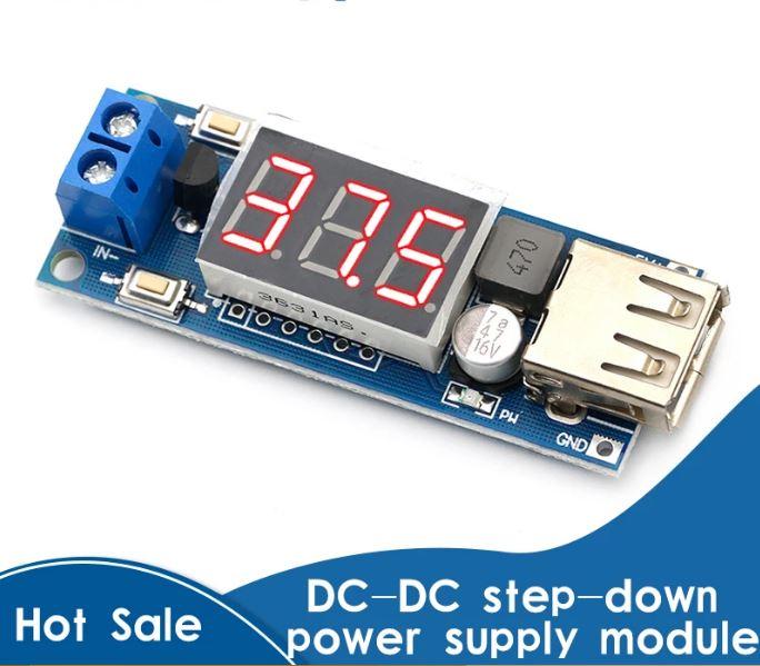 Jual 5V 2A USB OUT DC-DC Step Down Buck Converter Voltmeter LED Display ...