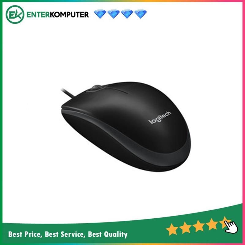 Logitech B100 Optical Mouse USB - Black - Shop | Tokopedia