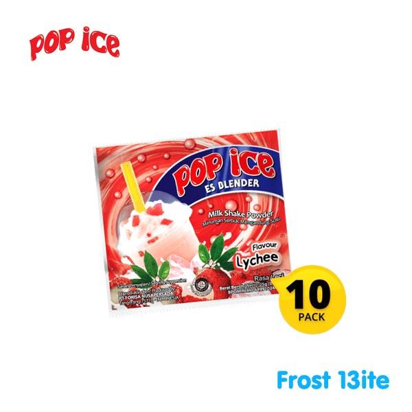 Pop Ice Es Blender Leci / Ice Blended Milk Shake Powder Lychee 10pcs ...