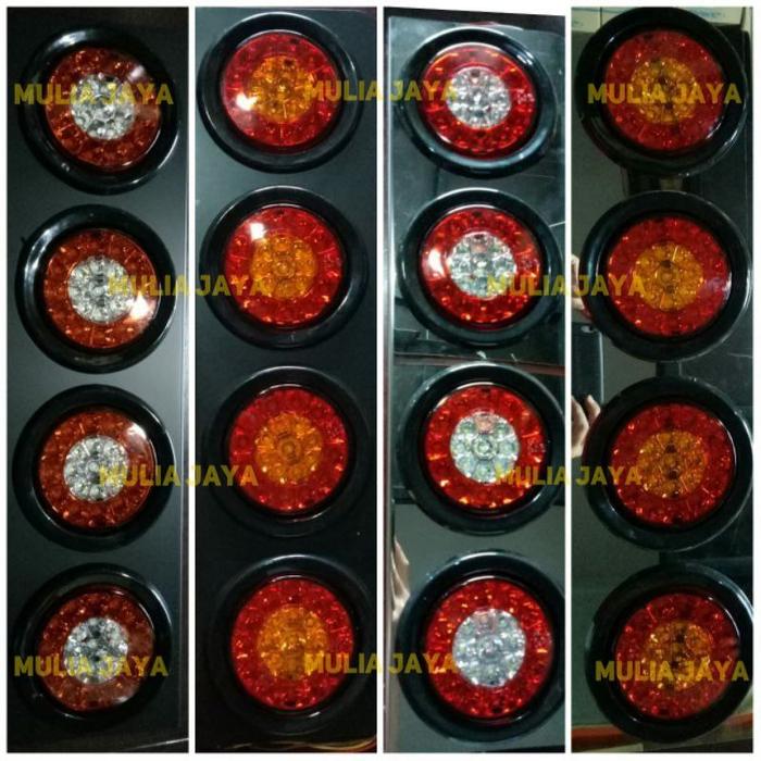 Jual Lampu Stop/Rem LED Bulat 12 Volt-36 Volt 4 Lubang ORIGINAL BY ...