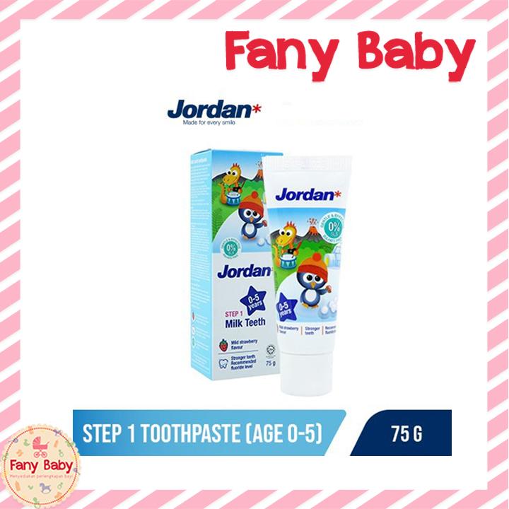 Jordan Oral Care Kids Step 1 Milk Teeth Toothpaste - Pasta Gigi 0-5Y ...