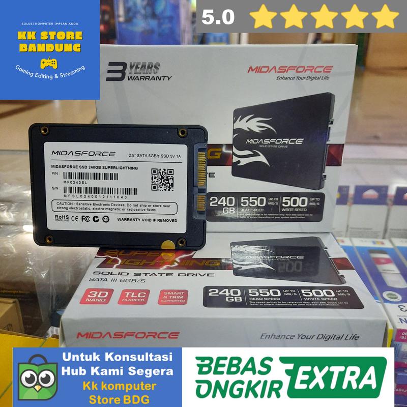 SSD 240GB MIDASFORCE SUPER LIGHTNING SATA 3 6Gb/s - SSD MIDAS 240GB ...