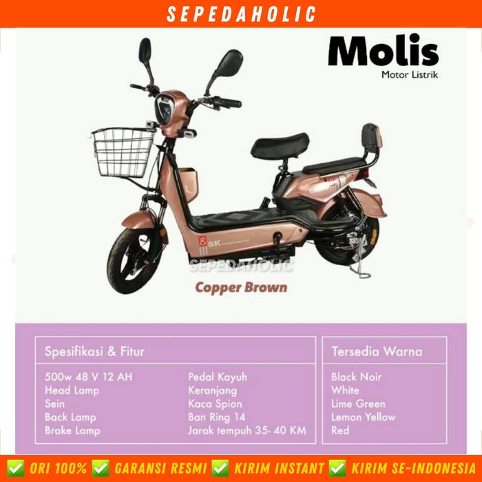 Jual Sepeda Listrik Molis Electric E Bike 500 Watt - Hijau - Kab ...