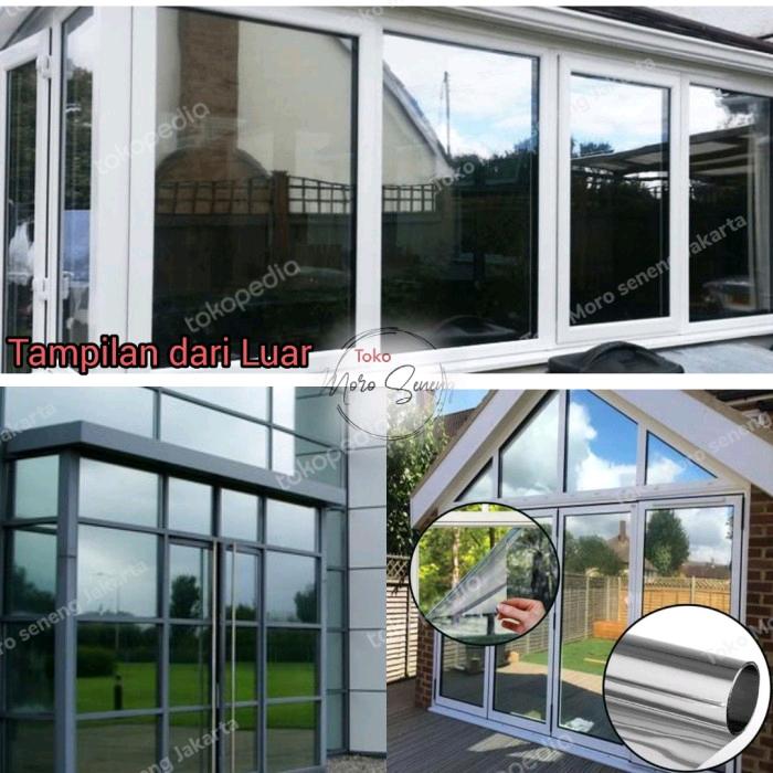 Kaca Film One Way Silver Sparta Cermin Hitam 152cm x 50cm Tolak Panas ...