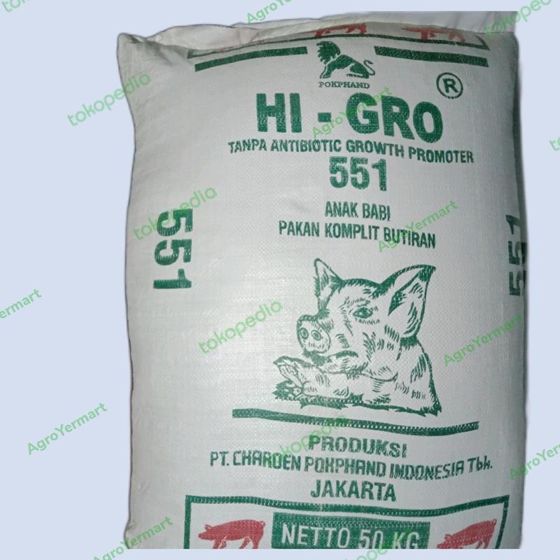 Pur Hi Grow 551 Repack 10 Kg Pakan Ayam Burung Pelet Pokphand babi ...