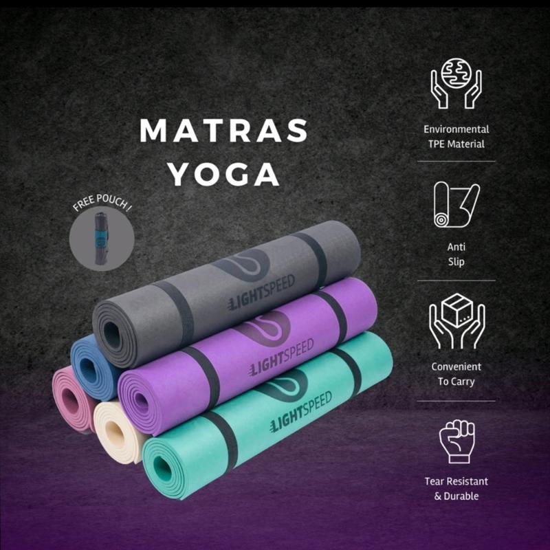 LIGHTSPEED MATRAS YOGA /YOGA MAT/ANTI SLIP PREMIUM - TPE ECO - Shop ...