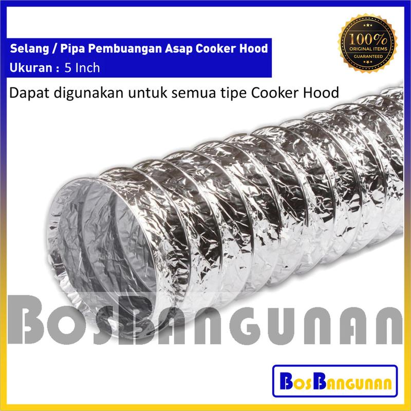 Alumunium Flexible Ducting 5 Inch Pipa Angin Cooker Hood Exhaust - Shop ...