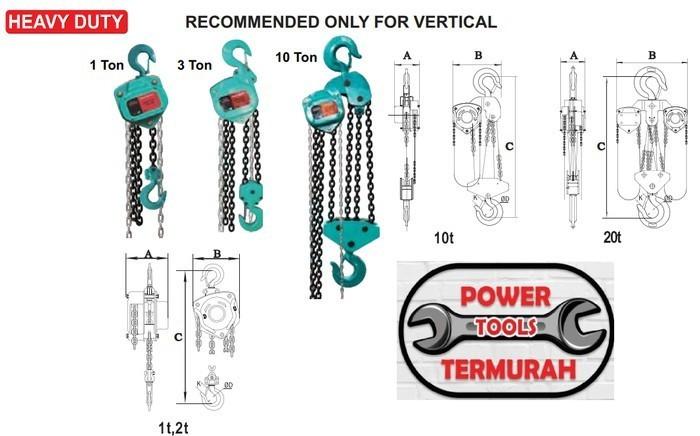 Jual Chain Block WIPRO 3T x 15M Takel Katrol Hoist Lift 3 Ton x 15 ...