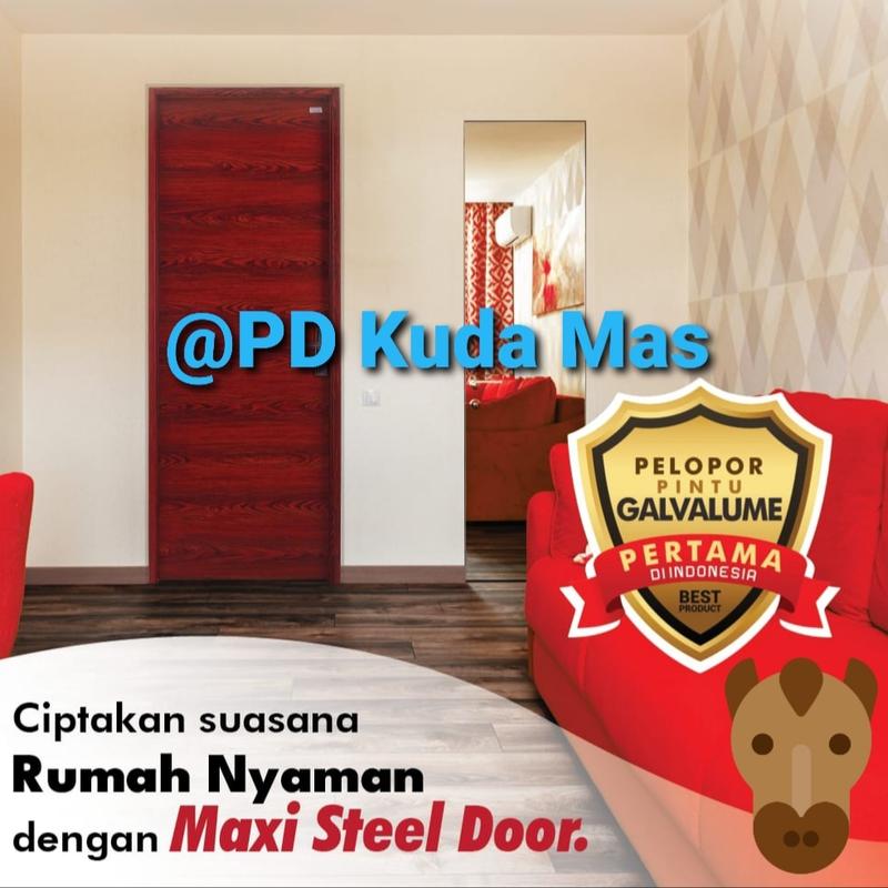 Pintu Galvalum Wadja Tipe Maxi Steel Door - Maxi H-105 - Shop | Tokopedia