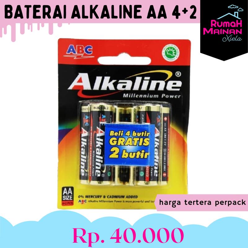 BATERAI ALKALINE AA 4+2 - BATERAI BATTERY ABC ALKALINE A2 - 1758 - Shop ...