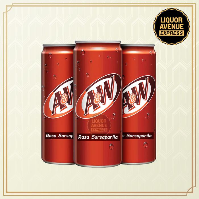 Jual A&W Sarsaparila Root Beer Can / AW Minuman Soft Drink Rootbeer ...