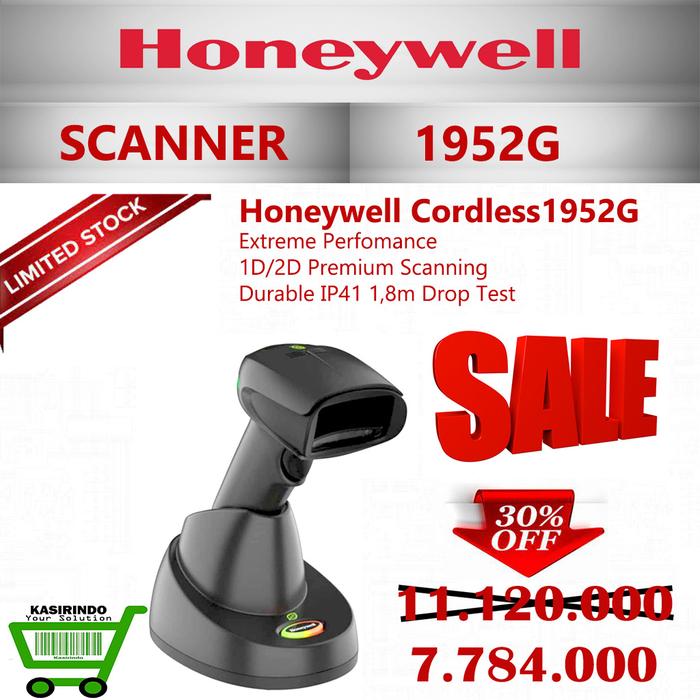 Jual 1952GSR Honeywell Scanner Barcode Wireless Imager 1D 2D Xenon XP ...