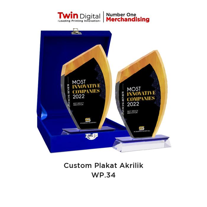 Jual Plakat Akrilik Premium Piagam Penghargaan Tropi Wisuda - Plakat WP ...