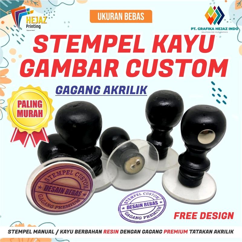 Stempel Kayu/Biasa/Manual Ukuran Custom Desain Suka Suka - Shop | Tokopedia