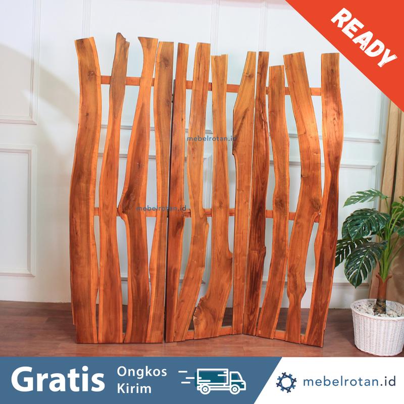 Penyekat ruangan kayu | wood divider | partisi | sketsel - Shop | Tokopedia