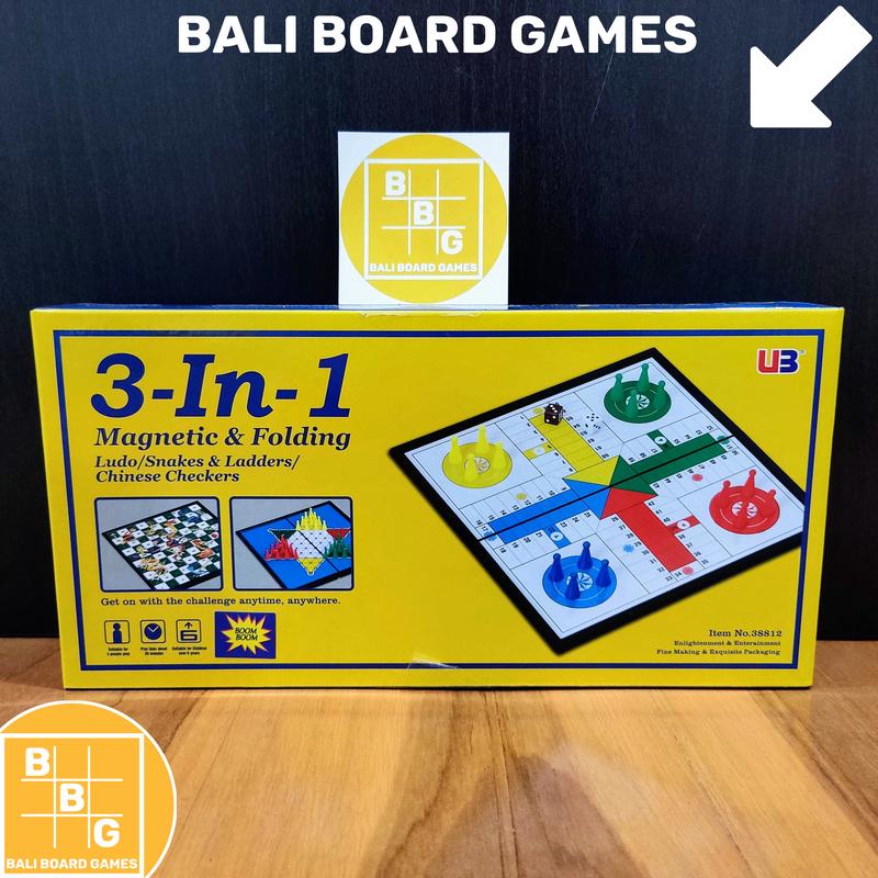 3 in 1 Snakes & Ladders Ludo Chinese Checkers Game BaliBoardGames BBG ...