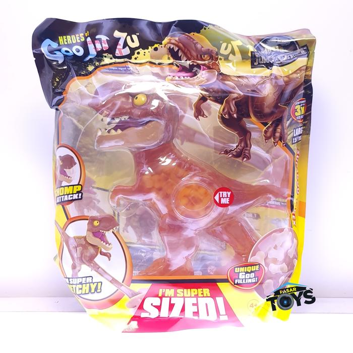 Jual Heroes Of Goo Jit Zu Jurassic World Supagoo T. Rex T-Rex Super ...