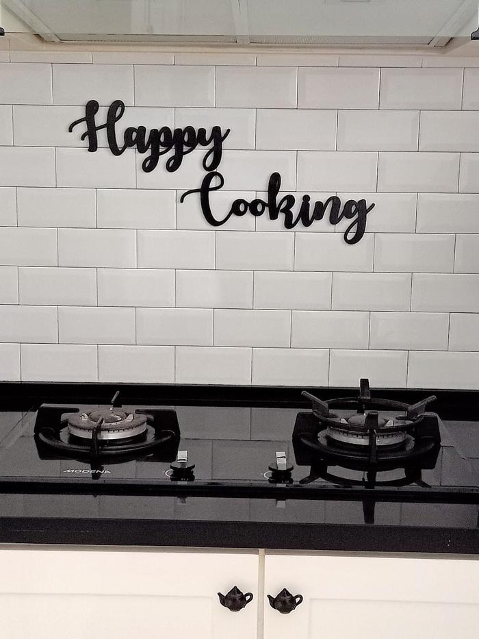 Promo Hiasan Dinding Dapur Tulisan Happy Cooking - Jakarta Barat ...
