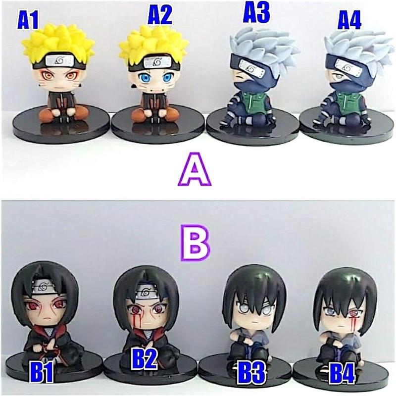 Action figure Naruto chibi isi 4 pcs topper kue miniatur anime - Shop ...