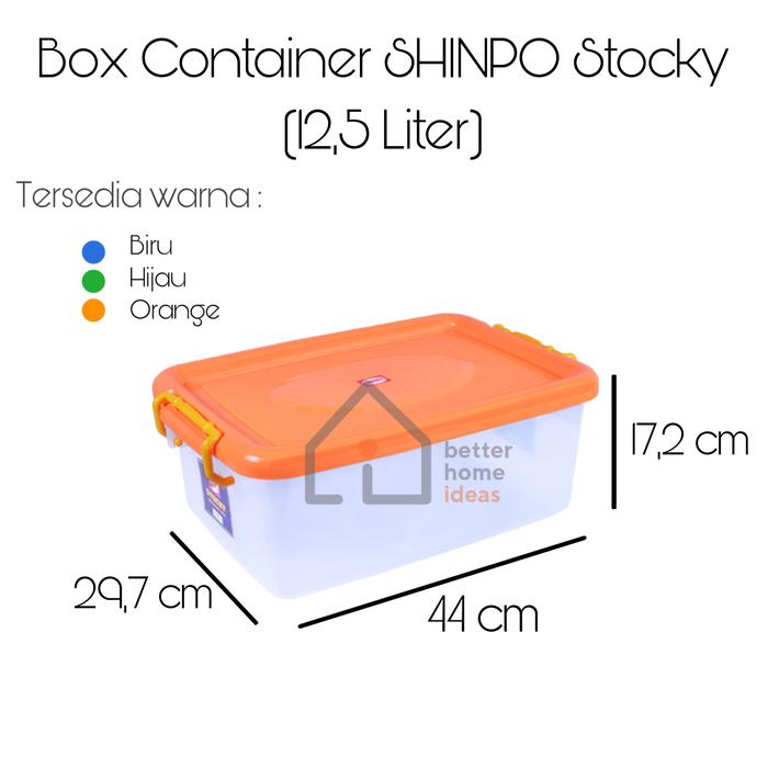 Jual Box Container SHINPO Stocky (12,5 Liter) - Biru - Jakarta Barat ...