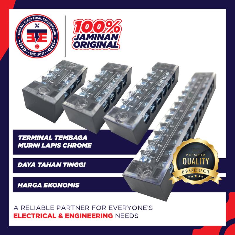 Terminal Block Kaca 15A TB-1503 TB-1504 TB-1506 TB-1512 3P 4 - Shop ...