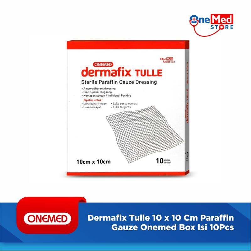 Dermafix Tulle 10 x 10 Cm Paraffin Gauze Onemed Box Isi 10Pcs - Shop ...