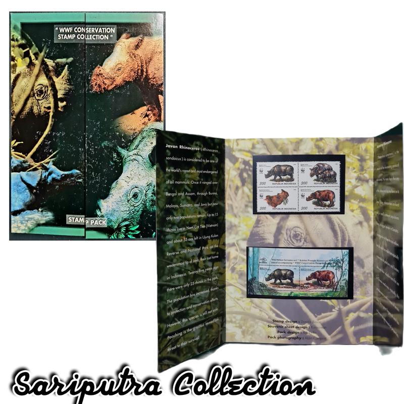 Kemasan Prangko Indonesia 1996, Seri WWF Badak, Stamp Pack - Shop ...