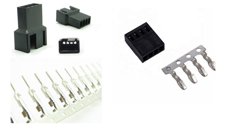 Konektor Female Male Housing dan Terminal 4 pin (3+1) untuk Fan PWM ...