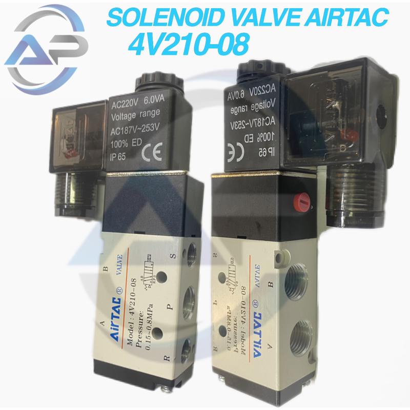 Solenoid valve 4v210 08 Airtac 220v ac / 24 v dc - Shop | Tokopedia