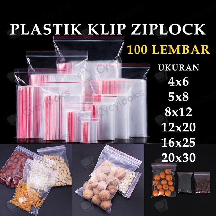 Promo Plastik Klip Ziplock Zipper Bag Makanan Tebal Plastic Clip Kecil ...