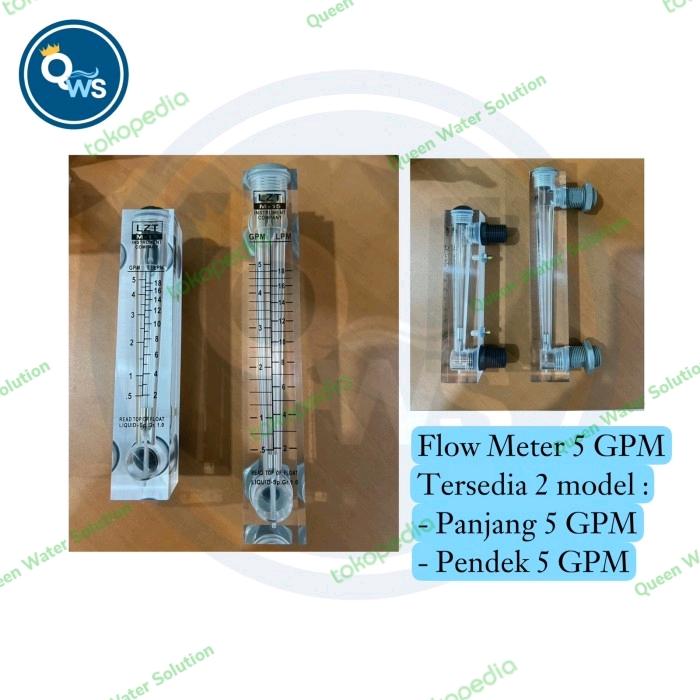 Jual Flowmeter RO 5 GPM / Rotameter 5 GPM / 18 LPM Panel - Pendek ...