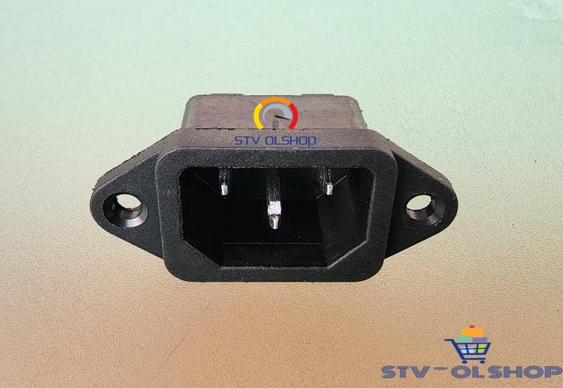 Soket AC outlet 3 pin / soket ac power outlet computer - Shop | Tokopedia