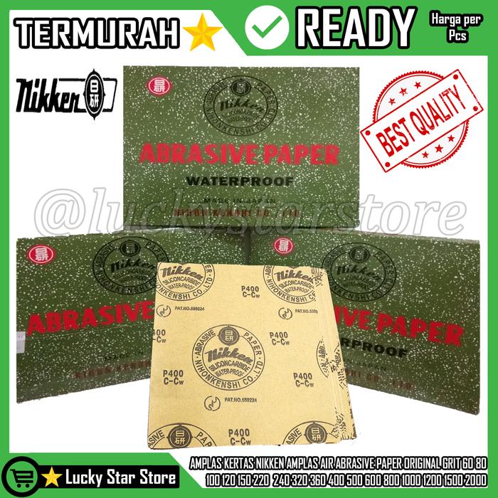 Jual KERTAS AMPLAS NIKKEN NIKEN AMPLAS AIR ABRASIVE ORIGINAL GRIT 60 ...