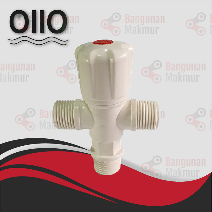 Jual Kran Air/Kran Cabang Plastik PVC Murah Stop Kran Shower 1/2 in ...