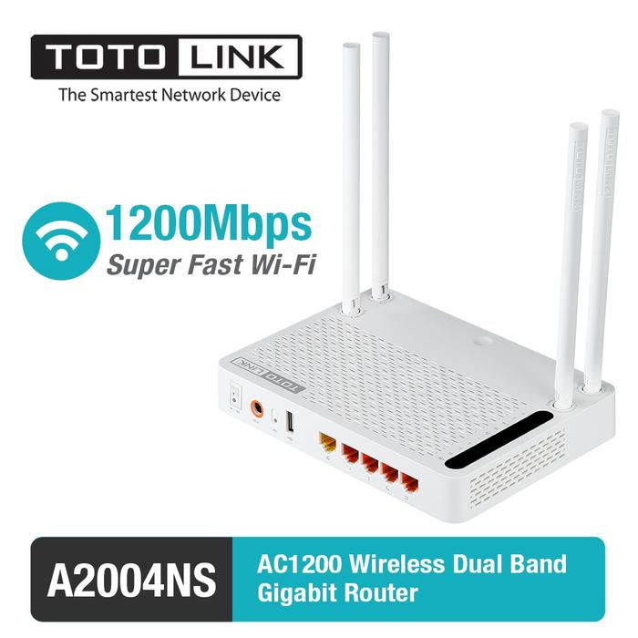 Jual TOTOLINK A2004NS AC1200 Wireless Dual Band Gigabit Router with USB ...