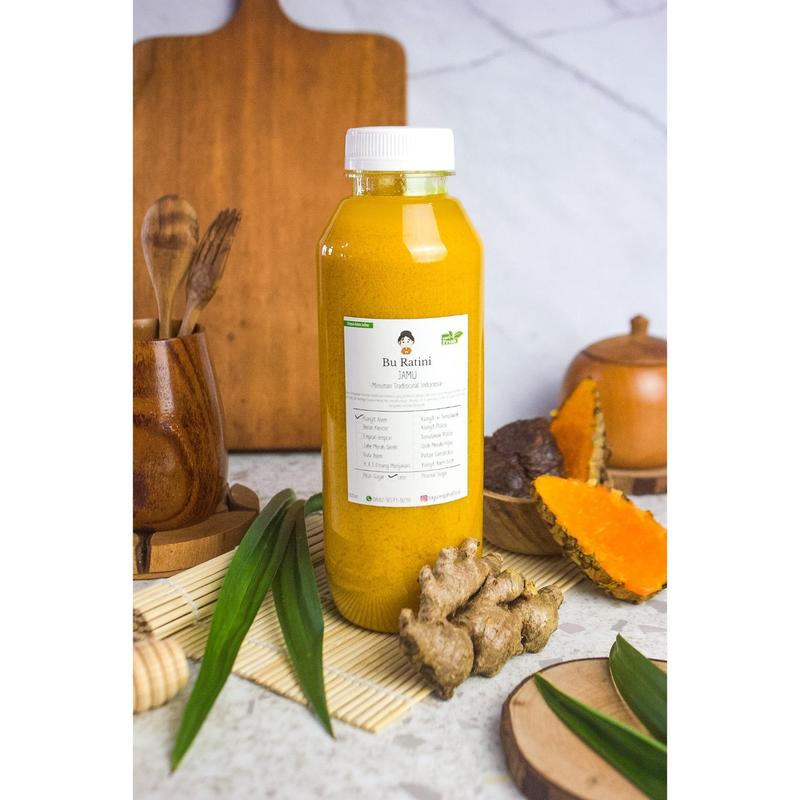 Jamu kunyit asem 500ml bu ratini //kunir asem botolan - Shop | Tokopedia