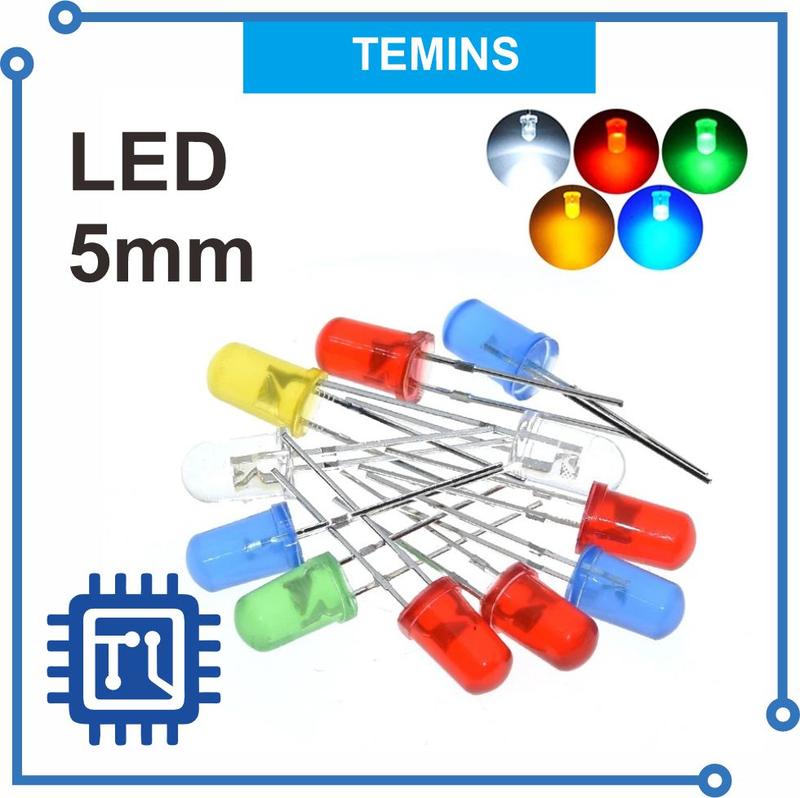 LED 5mm Merah Kuning Hijau Biru Orange Putih - Shop | Tokopedia