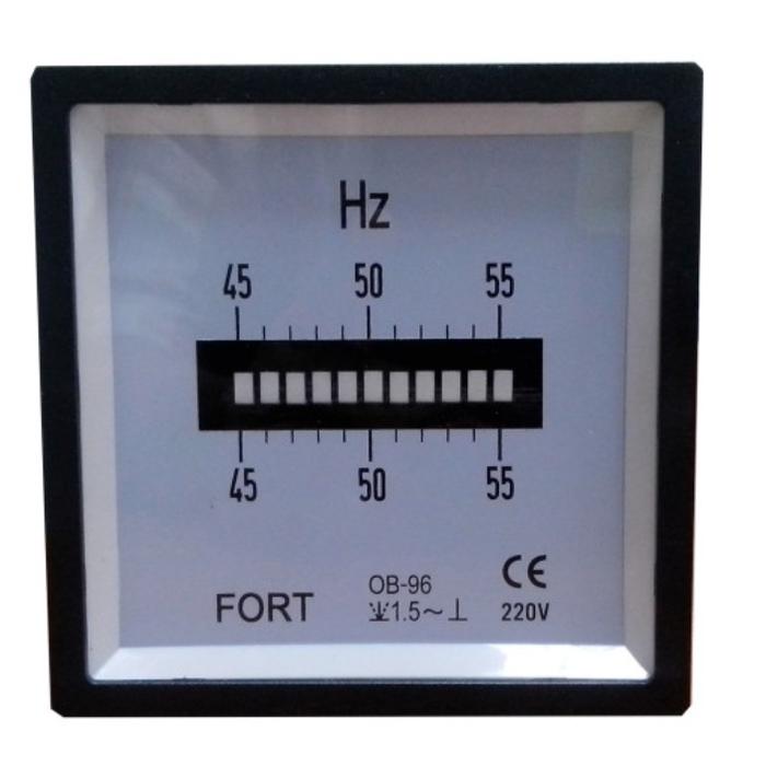 Jual Fort Frequency Meter 45-55Hz/220V size 72x72mm FT72HZ 96x96mm ...