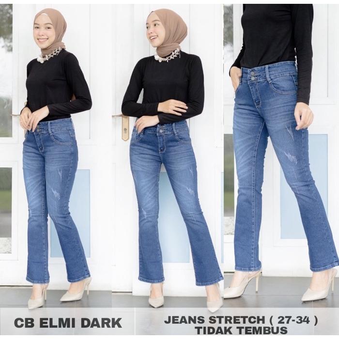 Jual Celana Jeans Cutbray Wanita Bootcut Series - Navy Wash, 29 ...