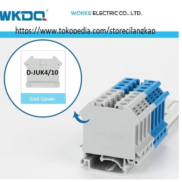 Jual D-UK4/10 End Cover D-JUK4/10 End Cap untuk Terminal Block tipe ...
