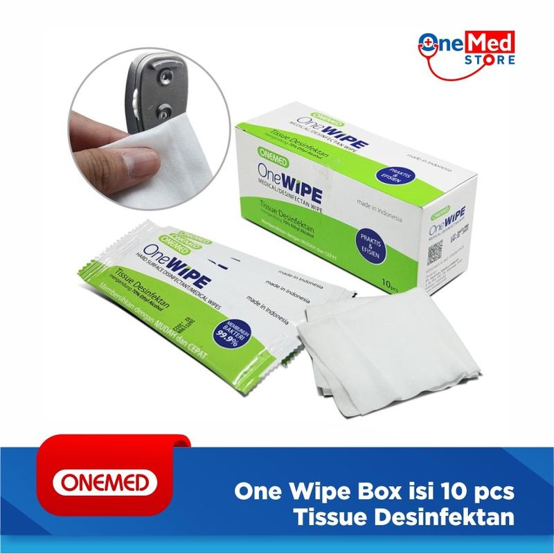 One Wipe Box isi 10 pcs Tissue Desinfektan OneMed - Shop | Tokopedia