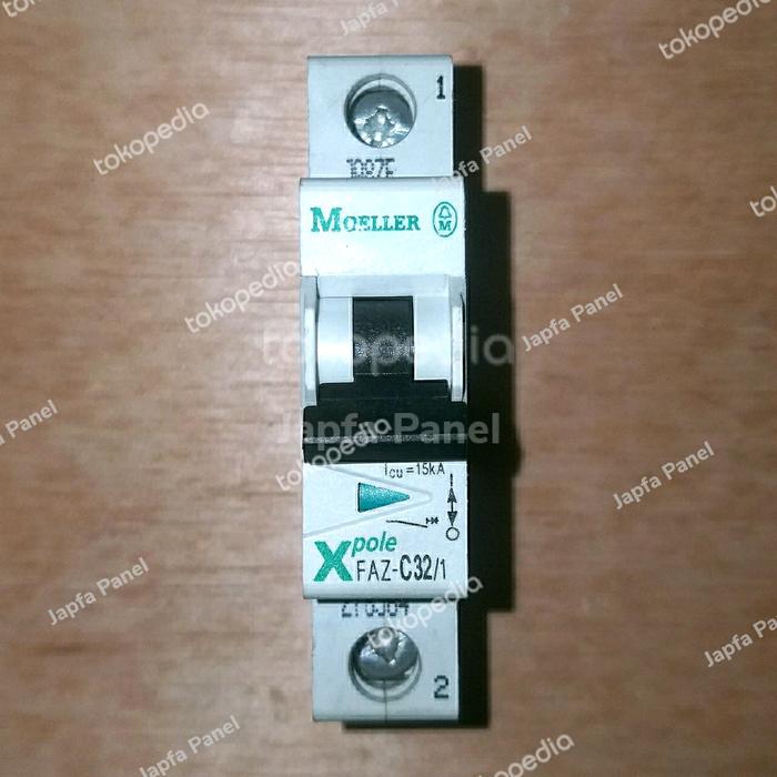 Jual MCB Moeller Xpole FAZ-C32/1 1Phase 32A 15kA Original Spain ...